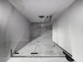 Mexen, Mexen Lunar L Otočné levé sprchové dveře 110 cm, transparentní, broušený nikl - 834L-110-000-97-00-L