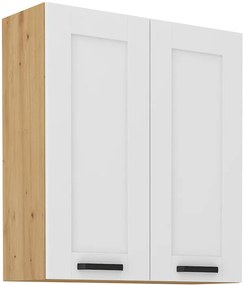STL 80 cm skříňka horní dvoudveřová LUNA (výška 90 cm) Barevné provedení LUNA: Dub Artisan / Bílý mat