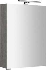 Sapho Mirró - Zrcadlová skříňka s LED osvětlením 50x70x16 cm, P/L, dub stříbrný MC050-0011
