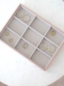Krabička na šperky Stackers Pebble s 9 přihrádkami classic tmavomodrá