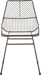 Kovová jídelní židle v bronzové barvě District – Premier Housewares