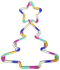 Vánoční LED závěsná dekorace, stromek, 51cm, různé barvy na výběr Barva: Různobarevná