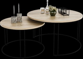 ADRK Furniture Konferenční stolek 2v1 ETTA CT-ETT-B-S