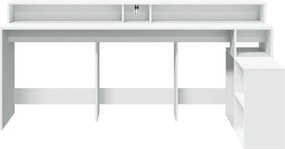 Psací stůl s LED světly bílý 200 x 104 x 91 cm kompozitní dřevo 3309465