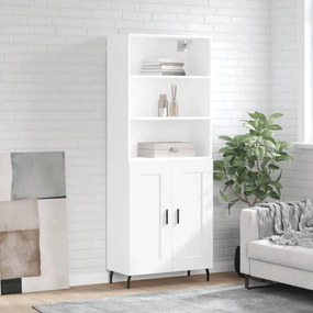 Skříň highboard bílá 69,5 x 34 x 180 cm kompozitní dřevo 3189973