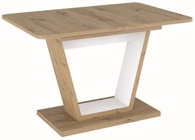Casarredo Jídelní stůl rozkládací NIGEL 120x80 dub artisan/bílá mat