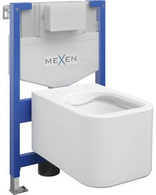 Mexen WC podomítkový set Felix XS-F stojan s WC mísou Elis, Bílá - 6803391XX00