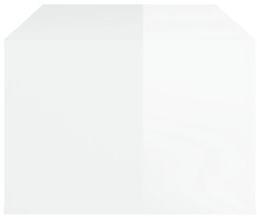 Konferenční stolek lesklý bílý 100x50,5x35 cm kompozitní dřevo - Default Title