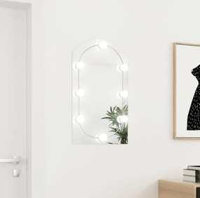 vidaXL Zrcadlo s LED světly 70 x 40 cm sklo obloukové [3102977]
