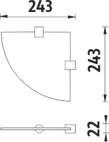 Nimco Police rohová BORMO černá - BRC 11091RB-90