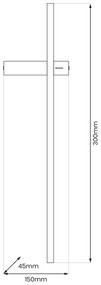 Nástěnné LED svítidlo Vision, 1x LED 4w, 3000k, b