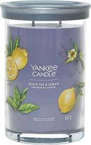 Yankee Candle vonná svíčka Tumbler ve skle velká Black Tea & Lemon 567g