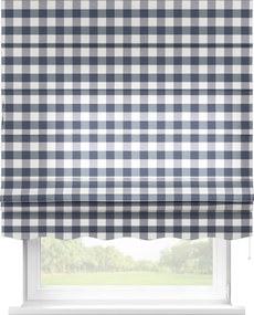 Římská roleta Firenze barva tmavě modrá látka vzorované