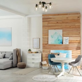 Elstead Designové stropní svítidlo Quintiesse Axel 5 matně černá / patinovaná mosaz