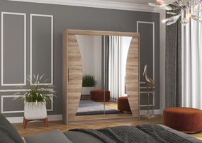 ADRK Furniture Posuvná skříň s zrcadlem CHARLOTTE 180 ADRK-SW-CHA-T-180