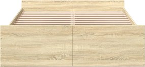 Rám postele se zásuvkami dub sonoma 120x190 cm kompozitní dřevo 3280323