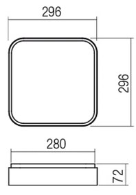 Redo 01-2573 stropní LED svítidlo stmívatelné Yomo pískově bílé, 32W, 3000K, 29cm