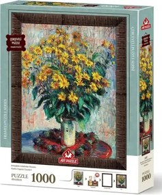 ART PUZZLE 5688 Puzzle s rámem a lepidlem 3v1 Květiny jeruzalémského a