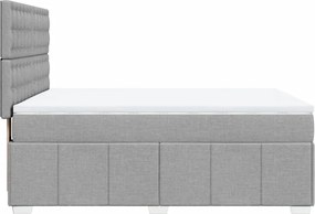 Box spring postel s matrací světle šedá 140 x 200 cm textil 3291705