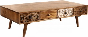 Danish style Konferenční stolek Beba, 117 cm, hnědá
