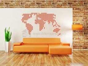 Nálepky na stěnu - Mapa světa