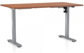 Výškově nastavitelný stůl OfficeTech A 140 x 80 cm, šedá podnož