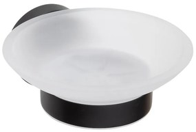 Sapho, X-ROUND BLACK mýdlenka, mléčné sklo, černý, XR803B