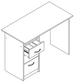 Sconto Psací stůl DOMINIK dub sonoma