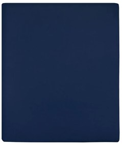 Jersey prostěradlo námořnická modř 140x200 cm bavlna 136234