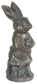 Metalická velikonoční dekorace králíka Métallique - 4*4*11 cm