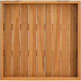 Servírovací podnos 50 x 50 cm masivní teakové dřevo 315457