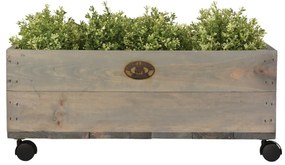 Truhlík z borovicového dřeva na kolečkách Esschert Design, šířka 59 cm