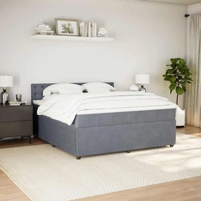 Box spring postel s matrací tmavě šedá 180x200 cm samet 3287819