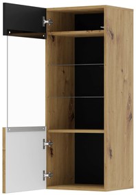 BIM Závěsná skříňka AURIS 1D dub artisan / černá mat
