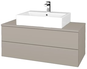 Dřevojas Koupelnová skříňka MODULE SZZ2 100 Varianta: N01 Bílá lesk / L03 Antracit vysoký lesk