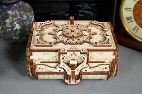Ugears 3D dřevěné mechanické puzzle Starožitná šperkovnice / od 14 let
