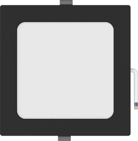 Mexen LDRR, LED stropní svítidlo pro zapuštění 17 x 17 cm, 12W, neutrální - 4000K, 1320 lm, černá - L211-017-1240-70