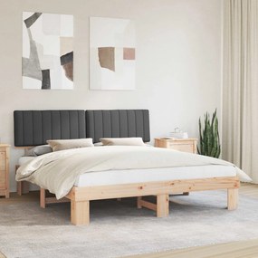 Rám postele s čalouněným čelem s čelo Tmavě šedá 180 x 200 cm 3398100