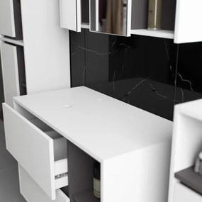 Skříňka pod umyvadlo VAMI W90 2SZ bílá / garafitová / šedá