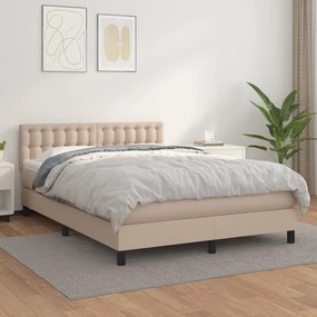 Box spring postel s matrací cappuccino 140x200 cm umělá kůže 3141130