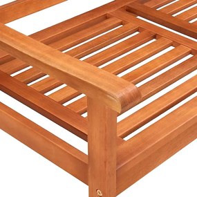 2místná zahradní lavice s poduškou 120 cm masivní eukalyptus 3060970