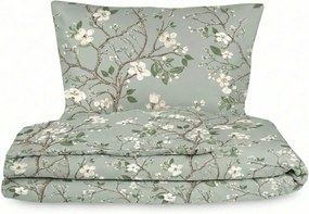 Saténové povlečení LUXURY COLLECTION JARO zelené - 1x 240/200, 2x 70/90cm