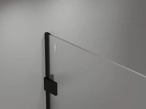 Mexen Lunar sprchová stěna levá 100 x 200 cm, 8mm čiré sklo, černá matná, 830-100-000-70-00-L