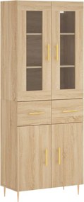 Skříň highboard dub sonoma 69,5 x 34 x 180 cm kompozitní dřevo 3198524