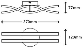 Briloner 3194-029 - LED Přisazený lustr GO 2xLED/6W/230V