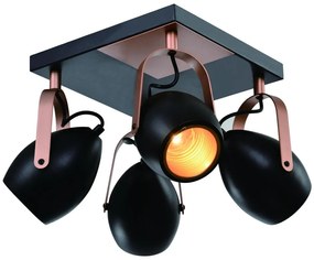 Černo-měděné stropní svítidlo Anica pro žárovku 4x E14  - Candellux