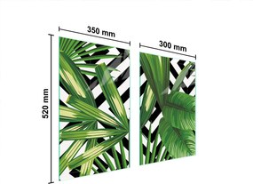 Skleněná Ochranná Deska Do Kuchyně 65x52 Listy