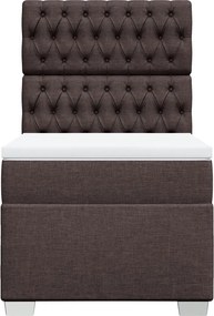 Box spring postel s matrací tmavě hnědá 80x200 cm textil 3292625
