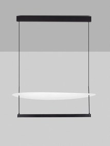 Bílé/matně černé hliníkové LED stmívatelné závěsné svítidlo ø 80 cm Diona – Nova Luce