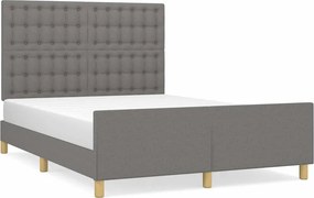 Postel bez matrace tmavě šedá 140 x 200 cm textil 3125382